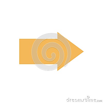 Orange Arrow Basic Simple Shapes Isolated On White Background ...