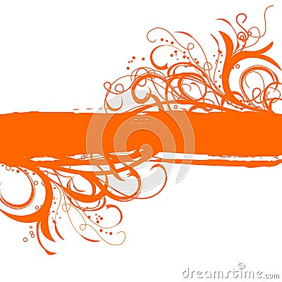 Orange Borders And Swirls Stock Photography - Image: 23410552