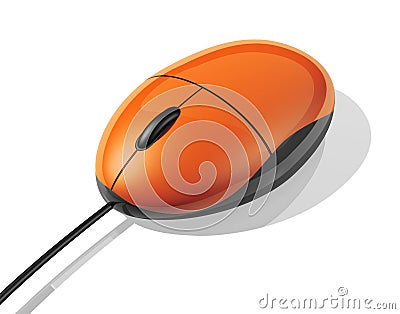 Orange Computer Mouse Royalty-Free Stock Photography | CartoonDealer ...