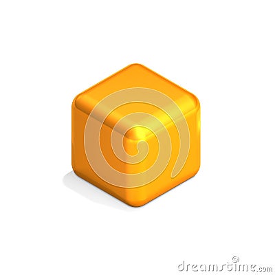 Orange Cube Stock Photography | CartoonDealer.com #7739954