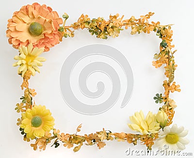 Orange Flower Frame Royalty Free Stock Images - Image: 610419