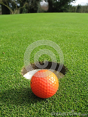 Orange Golf Ball Stock Image - Image: 4565681