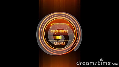 Orange HUD Data Loader Interface Loopable Graphic Element V2 Stock ...