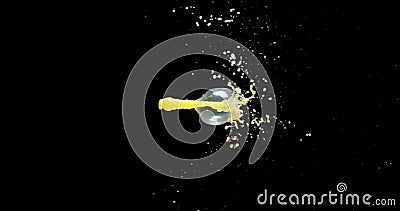 Orange Juice Exploding and Splashing on Black Background, Slow Motion ...