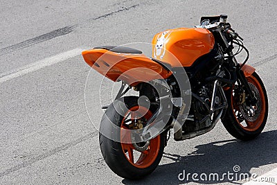 Orange Motorcycle Stock Photography - Image: 14926902