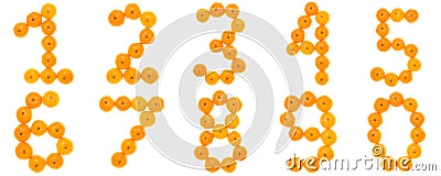 Orange Numbers Stock Photography - Image: 7452552