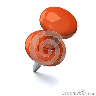 Orange Push Pin 3d Royalty-Free Stock Photo | CartoonDealer.com #20876031