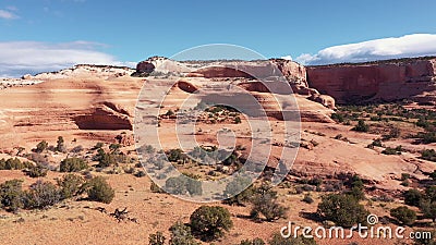 Orange Smooth Stone Massive Rock Formations in Desert of Utah Usa ...