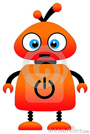 Orange Robot Stock Image - Image: 21682851