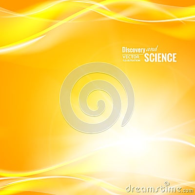 Orange Science Background. Vector Illustration | CartoonDealer.com ...