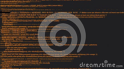 Orange Screen Coding Hacker Concept Animation with Glitch. Stock Video ...