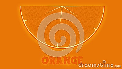 Orange Slice Animated Logo on an Orange Background with the Inscription ...