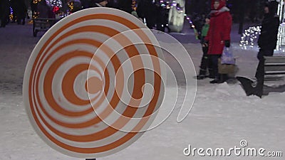 Orange Spinning Hypnotic Wheel Close Up. Hypnosis Spirals is a Way of ...