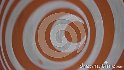 Orange Spinning Hypnotic Wheel Close Up. Hypnosis Spirals is a Way of ...