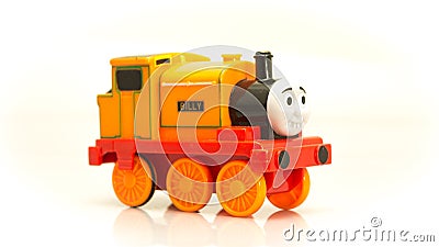 Orange Train Billy Cartoon Of Thomas And His Friends Stock Illustration ...