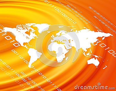 Orange World Map Stock Image | CartoonDealer.com #784117
