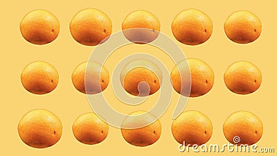 Oranges Animated Against Yellow Background Stock Video - Video of ...