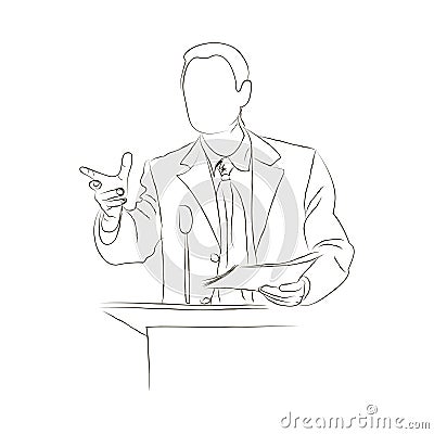 Orator Stock Vector - Image: 42425334