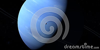 Orcus Dwarf Planet In Orbit With Neptune At Background Stock Image ...