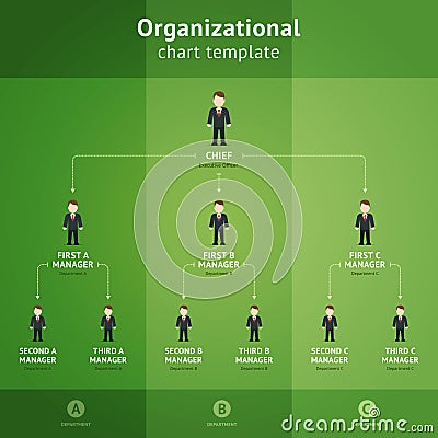 Organizational Chart Template Vector Illustration | CartoonDealer.com ...