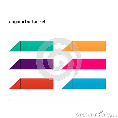 Origami Button Set Royalty Free Stock Images - Image: 28468219
