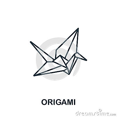 Origami Icon From Hobbies Collection. Simple Line Element Origami ...