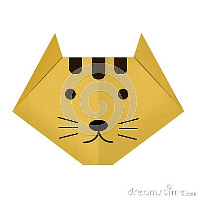 Origami Paper A Tiger (face) Stock Photo - Image: 50554992