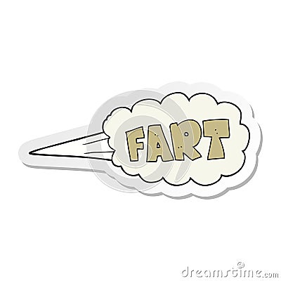 A Creative Sticker Of A Cartoon Fart Symbol Vector Illustration ...