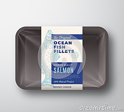 The Original Fish Fillets Abstract Vector Packaging Design Label On ...
