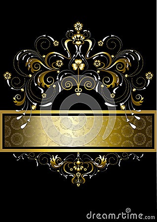 Original Gold Pattern For Banner Vector Illustration | CartoonDealer ...