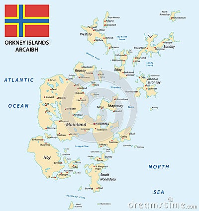 Orkney Islands Map Stock Illustration - Image: 69359948