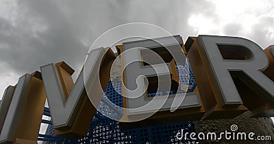 Partial View of Iconic World Sphere at Universal Studios 44 Stock Video ...