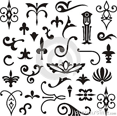 Ornamental Design Elements Stock Image - Image: 7792241