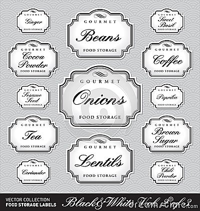 Ornate Food Storage Labels Vol2 (vector) Royalty Free Stock Photos ...