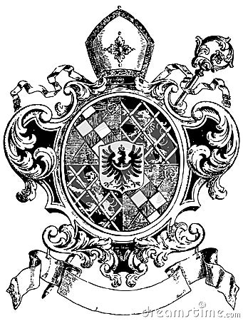 Ornate Heraldic Shields Royalty Free Stock Photos - Image: 6830698