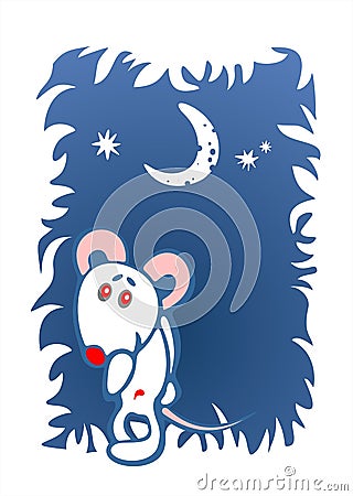 Ornate Timid Mouse Vector Illustration | CartoonDealer.com #3861182