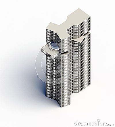 Orthographic Top View Of A Modern Building Stock Photo | CartoonDealer ...
