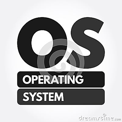 OS - Operating System Acronym, Business Concept Background Royalty-Free ...