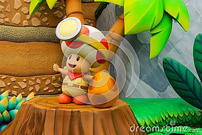 Statue Of The Character Toad In The Super Nintendo World At The ...