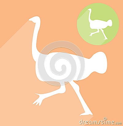 Ostrich Silhouette Vector Illustration | CartoonDealer.com #295754252