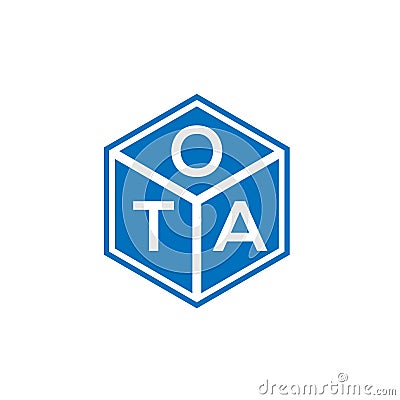 OTA Letter Logo Design On Black Background. OTA Creative Initials ...