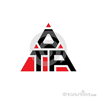 OTA Triangle Letter Logo Design With Triangle Shape. OTA Triangle Logo ...