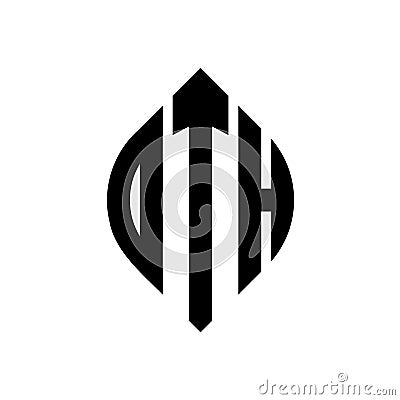 OTH Circle Letter Logo Design With Circle And Ellipse Shape. OTH ...