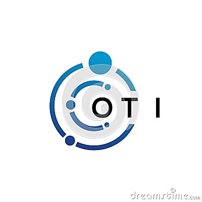 OTI Letter Technology Logo Design On White Background. OTI Creative ...