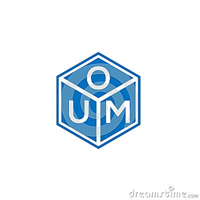 OUM Letter Logo Design On Black Background. OUM Creative Initials ...