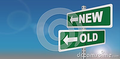 Out With The Old In With The New Stock Images - Image: 26084204