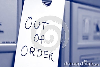 Out of Order Sign stock photo. Image of isolation, signboard - 73652042