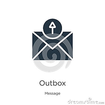 Outbox Icon Vector. Trendy Flat Outbox Icon From Message Collection ...