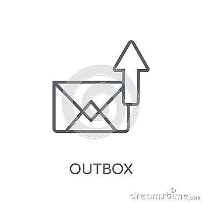 Outbox Linear Icon. Modern Outline Outbox Logo Concept On White Vector ...