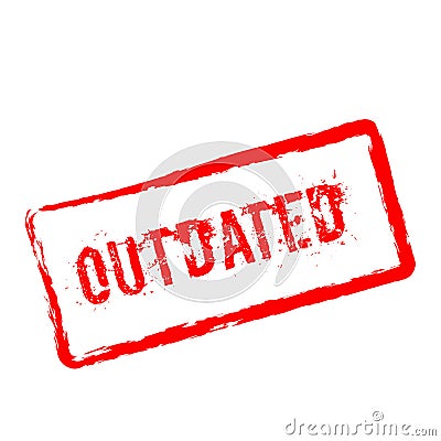 Outdated Red Rubber Stamp Isolated On White. Vector Illustration ...